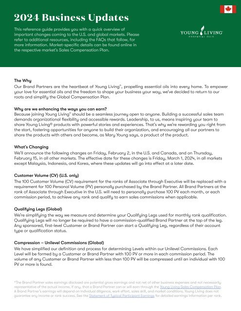 2024 Business Updates Overview & FAQ