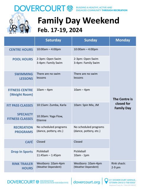 Family Day 2024 feb17-19
