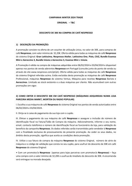 Regulamento Original Line