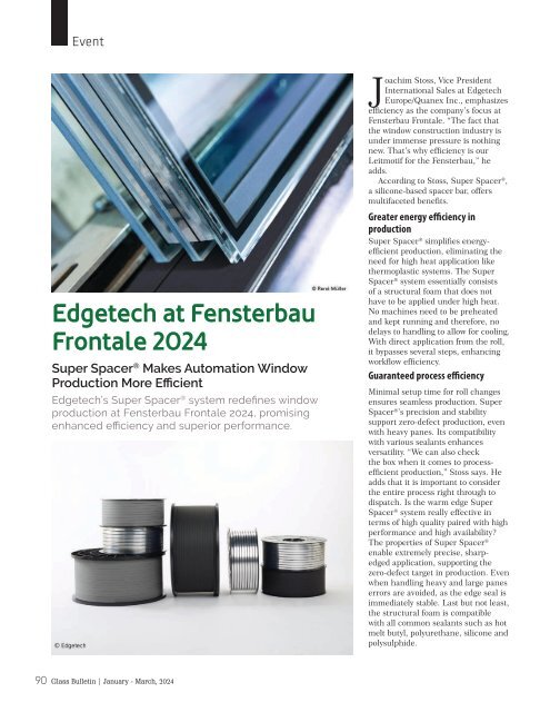 Edgetech at Fensterbau Frontale 2024