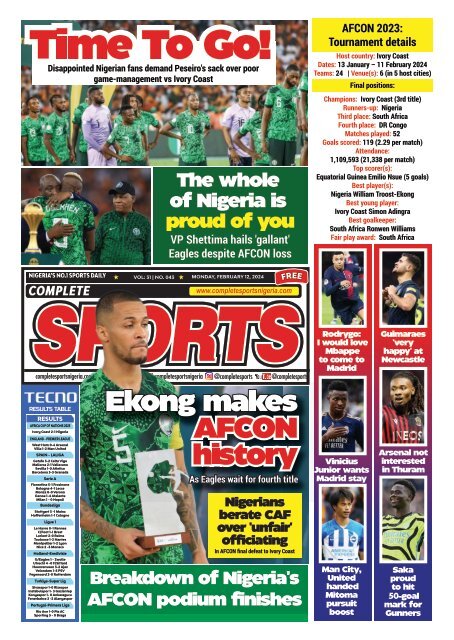 COMPLETE SPORTS - MONDAY, FEB 12, 2024