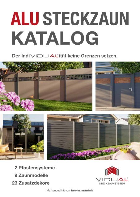 Alusteckzaun Katalog VIDUAL | deutsche zauntechnik