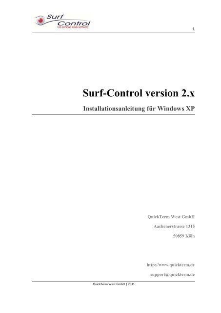 Surf-Control version 2.x - QuickTerm West GmbH
