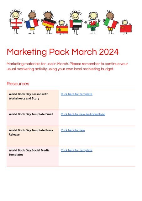 Monthly Marketing Pack March 2024