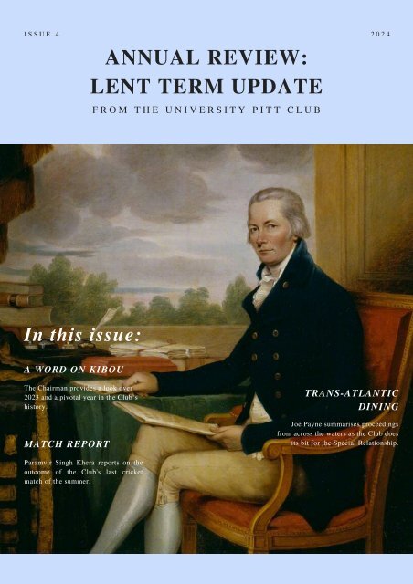 Annual Review Lent Term Update 2024