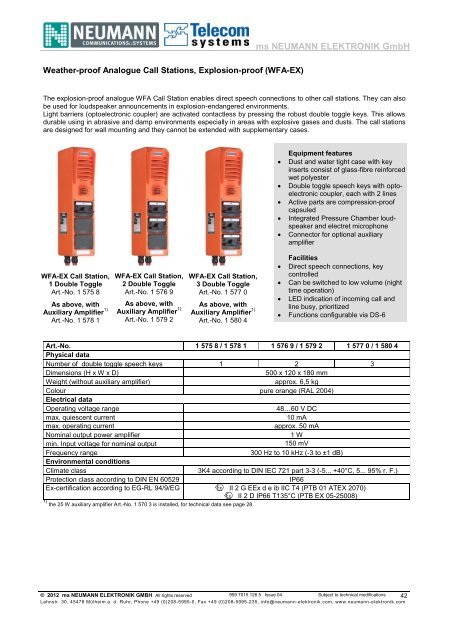 ms NEUMANN ELEKTRONIK GmbH - TELECOM systems bv
