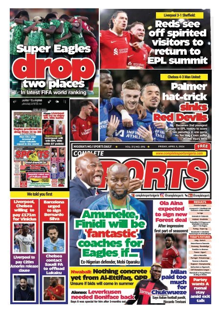 COMPLETE SPORTS - FRIDAY, APRIL 5, 2024