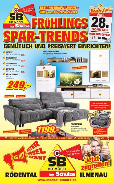 SB HIT MÖBEL | Frühlings-Spar-Trends