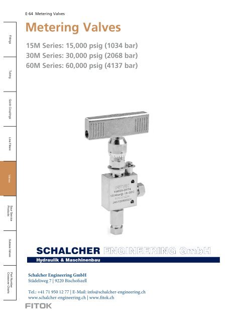 Medium High Pressure Metering Valves FITOK EN