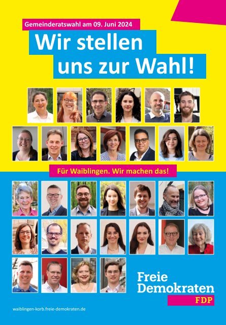 FDP Waiblingen Kandidaten Gemeinderat 2024