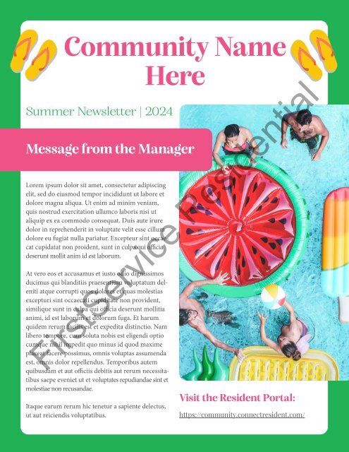 Summer Newsletter 2024 Template
