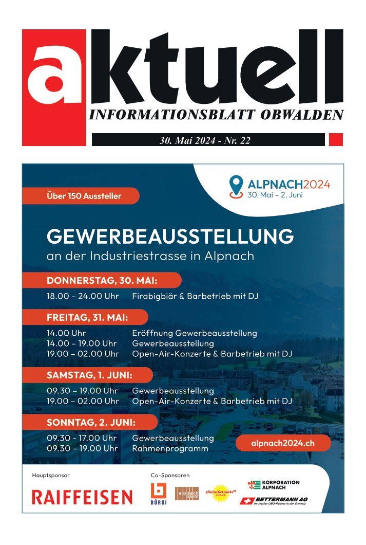 Aktuell Obwalden | KW 39 | 26. September 2024