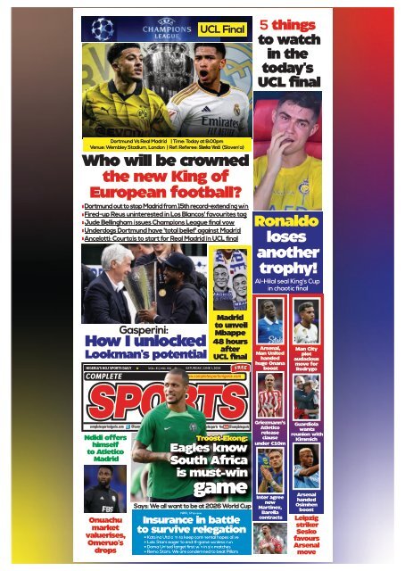 COMPLETE SPORTS - SATURDAY, JUNE 1, 2024