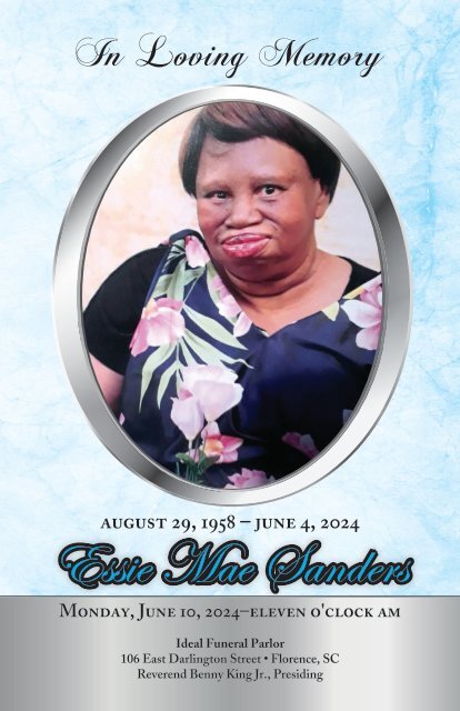 Essie Sanders Memorial Program