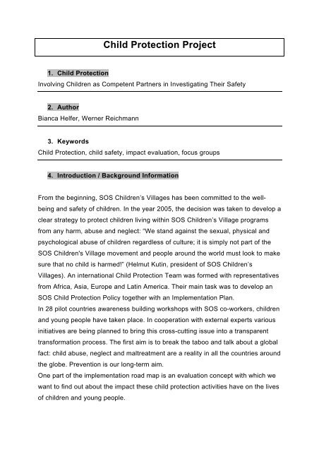 Child Protection Project - Researching Children