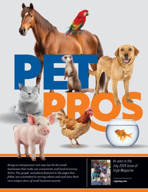 Style Magazine Pet Pros Special Section July 2024