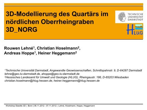 Geologie und Städte - 3D-Stadtmodelle Geologie und Städte - 3D-Stadtmodelle