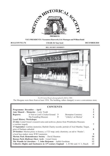 PRESIDENT - Merton Historical Society