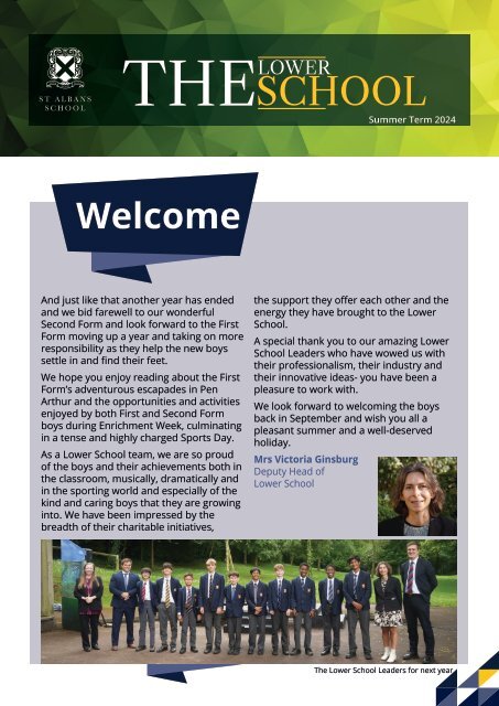 July 2024 Lower School Newsletter