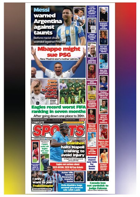 COMPLETE SPORTS - FRIDAY, JULY 19, 2024