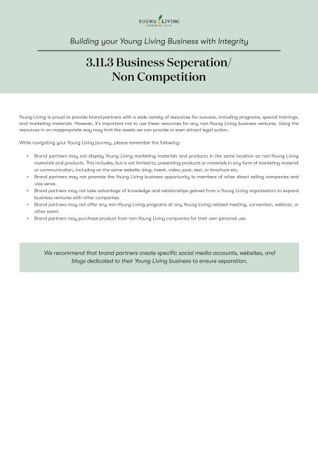 Business Separation Guide