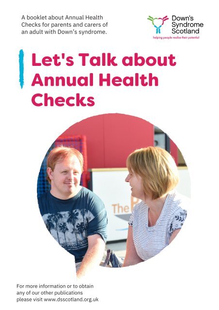 ANNUAL HEALTH CHECKS - PARENTS & CARERS INFORMATION
