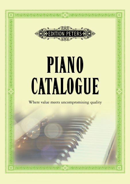 Edition Peters Piano Catalogue