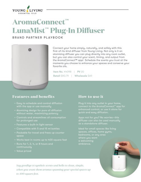 Lunaminst Plug-In Diffuser Playbook | Digital Library | Young Living