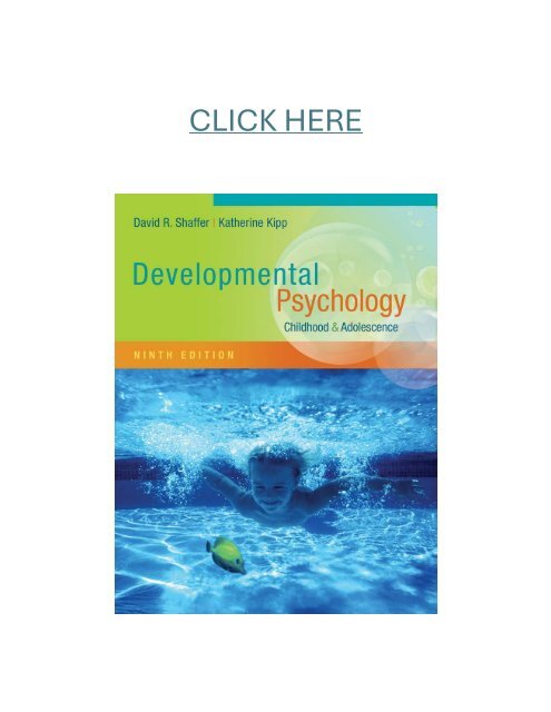 Developmental Psychology Childhood and Adolescence 9th Edition pdf