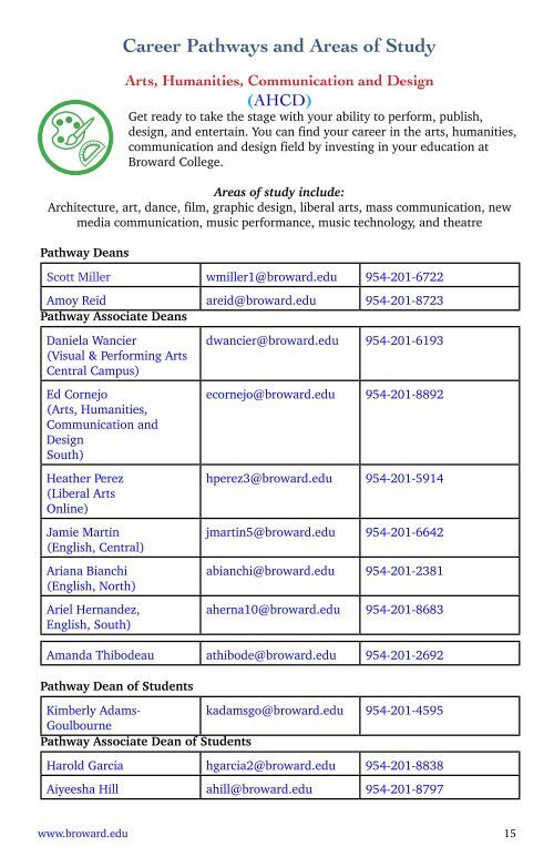 Career Pathways and Areas