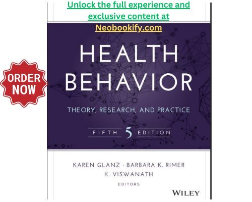 e-Book Health Behavior Theory, Research, and Practice5th Edition