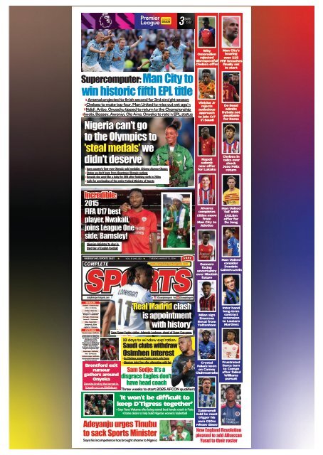COMPLETE SPORTS - TUESDAY, AUG 13, 2024