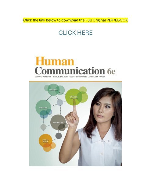 Human Communication 6th Edition pdf