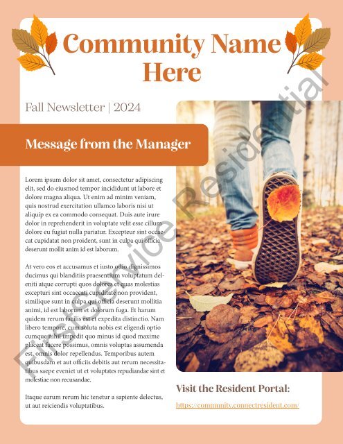Fall Newsletter Template 2024