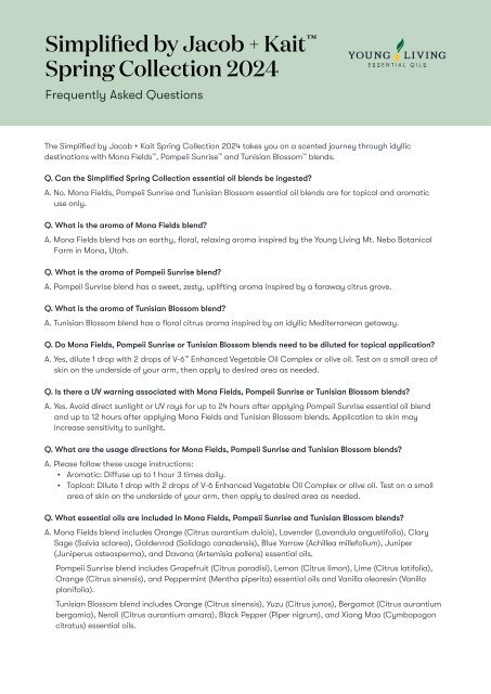 Simplified Spring Collection 2024 FAQs