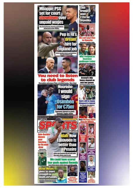 COMPLETE SPORTS - THURSDAY, SEPT 12, 2024