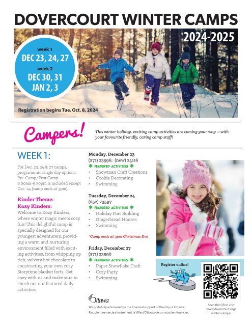 Dovercourt winter camps 2024-2025