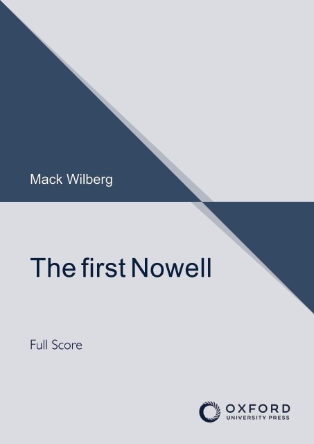 Mack Wilberg The first Nowell (Full Score)