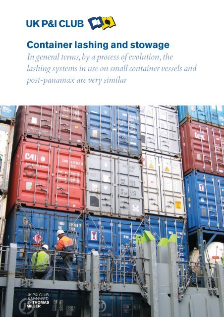 Container lashing web - UK P&I