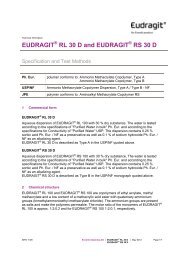 EUDRAGIT L 30 D-55 Enteric coating with PlasACRYL HTP20 as ...