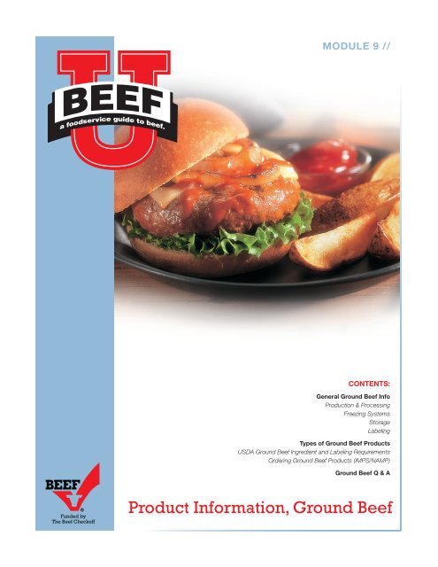 Product Information, Ground Beef - Beef Foodservice