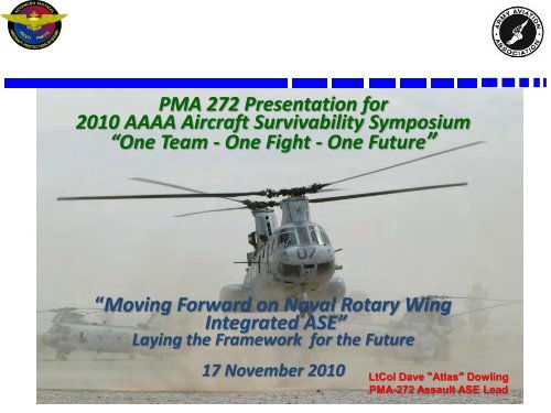 PMA 272 Presentation for 2010 AAAA Aircraft Survivability ...