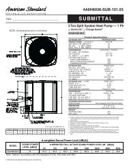 American Standard Submittal 4 Ton Split System Heat Pump 1 Ph ...