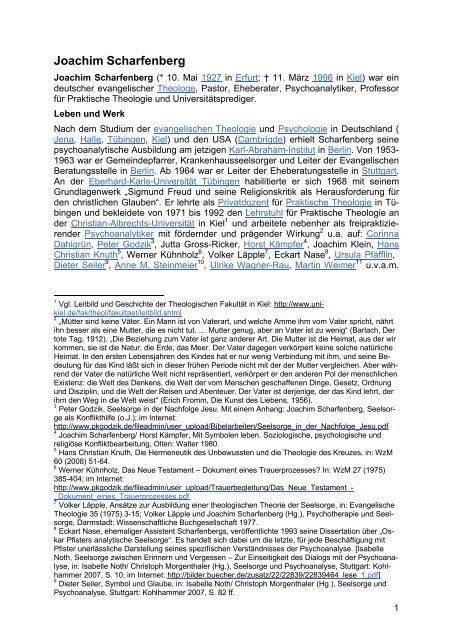 Joachim Scharfenberg - Peter Godzik