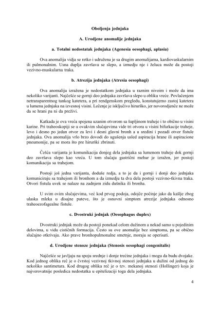 Oboljenja jednjaka A. Ur