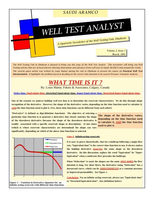 saudi aramco well test analyst - Fekete Associates Inc.