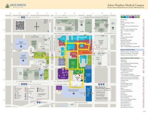 Directions to the Johns Hopkins Medical Campus