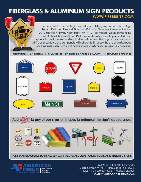 FIBERGlASS & AlUmINUm SIG