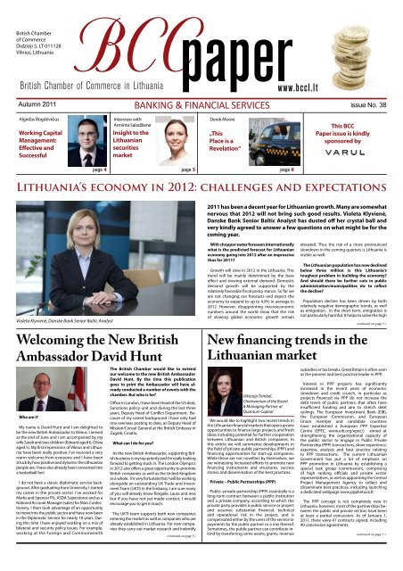 Autumn (2011) issue of BCC paper (No 38 - British Chamber of ...