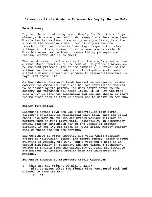 Princess Academy Peder